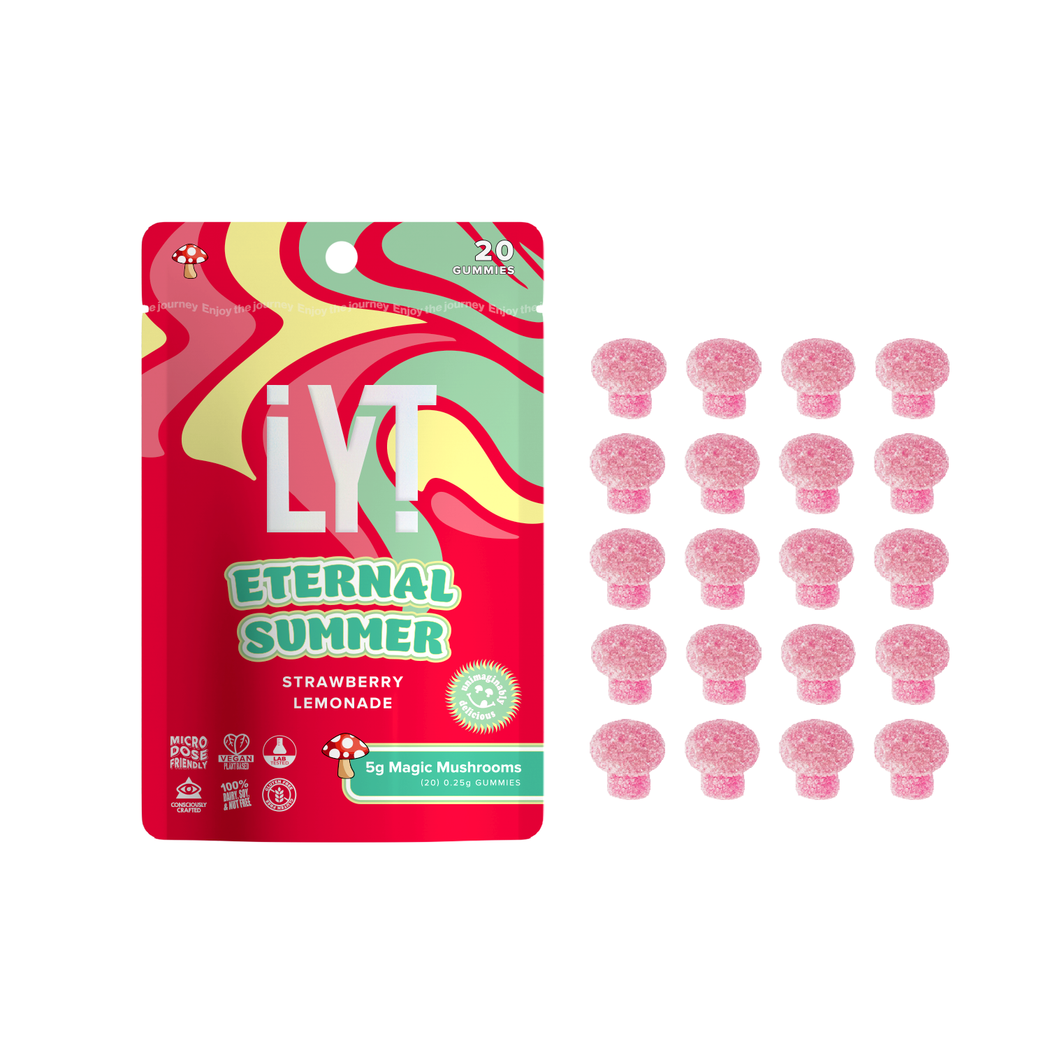 LYT | Eternal Summer (Strawberry Lemonade) | 5G Magic Mushroom Gummies ...